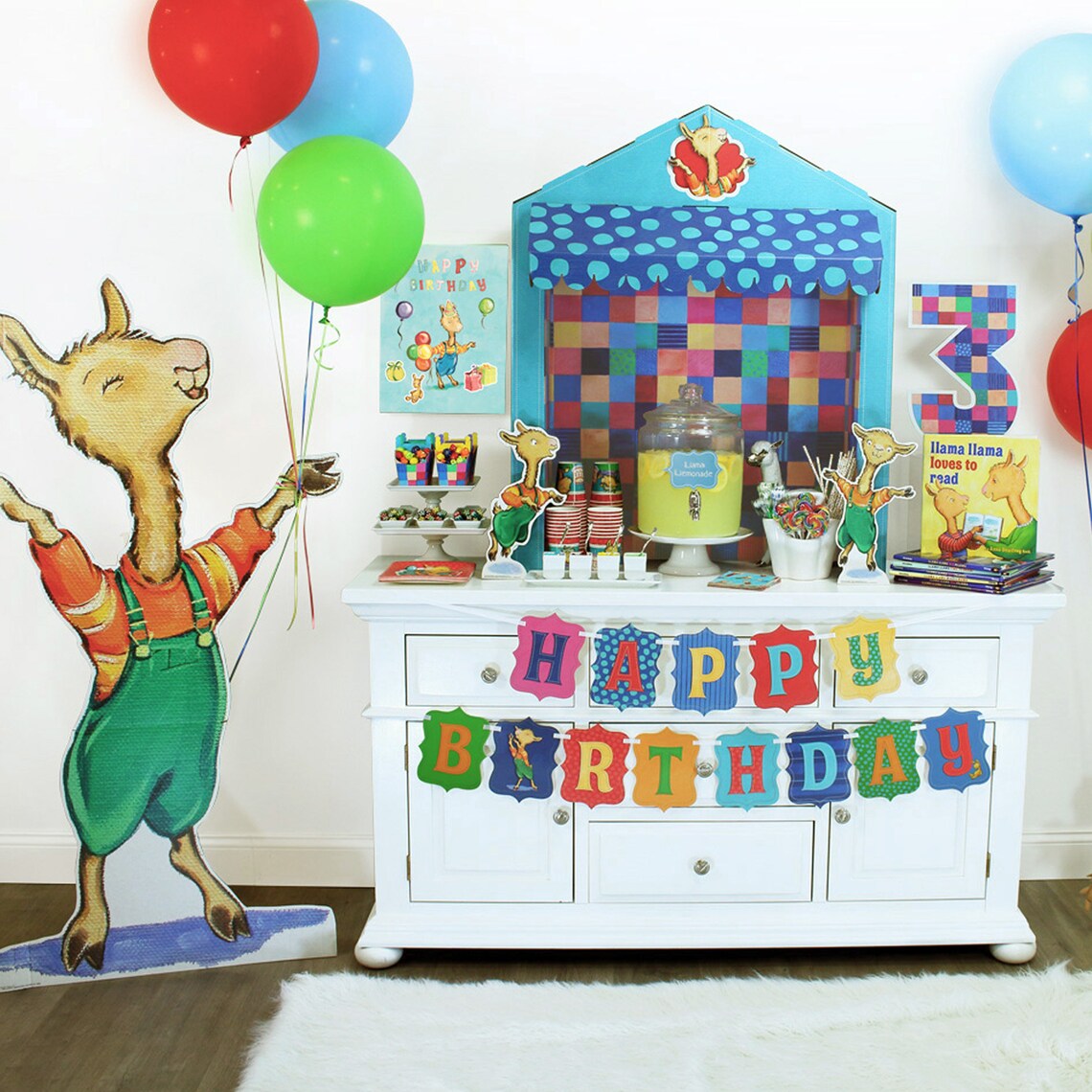 Cardboard Cutout of Llama Llama Birthday, 1st Birthday Boy Theme, Girl ...