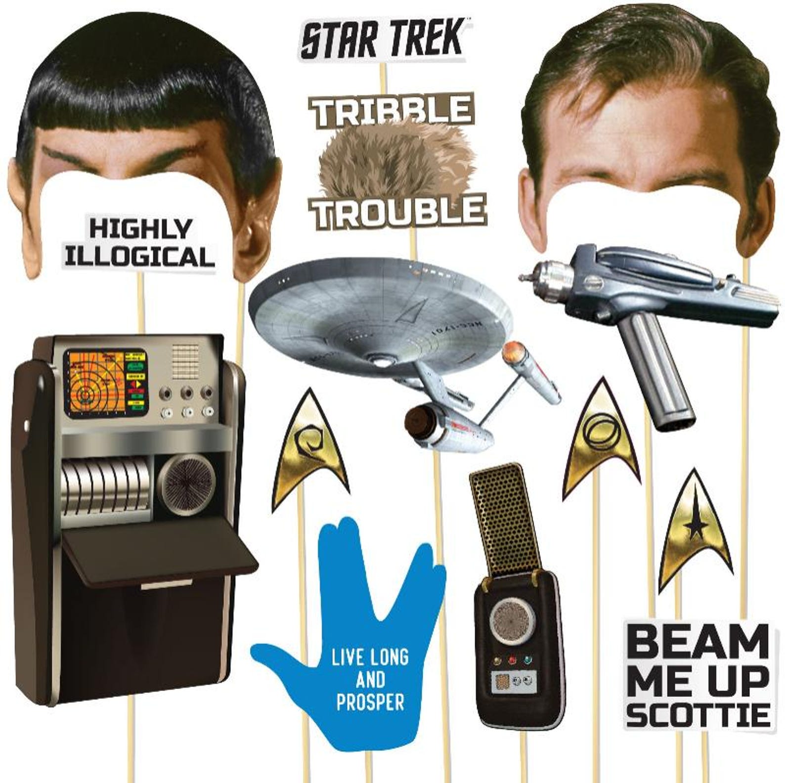 Star Trek Photo Booth Props | TOS Party Decorations | Beam Me up ...