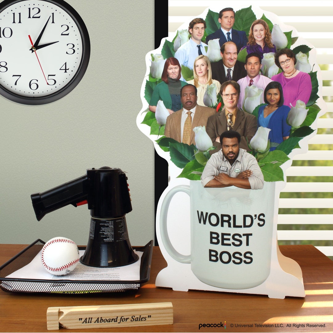 The Office World's Best Boss Cardboard Bouquet With the Dunder Mifflin ...
