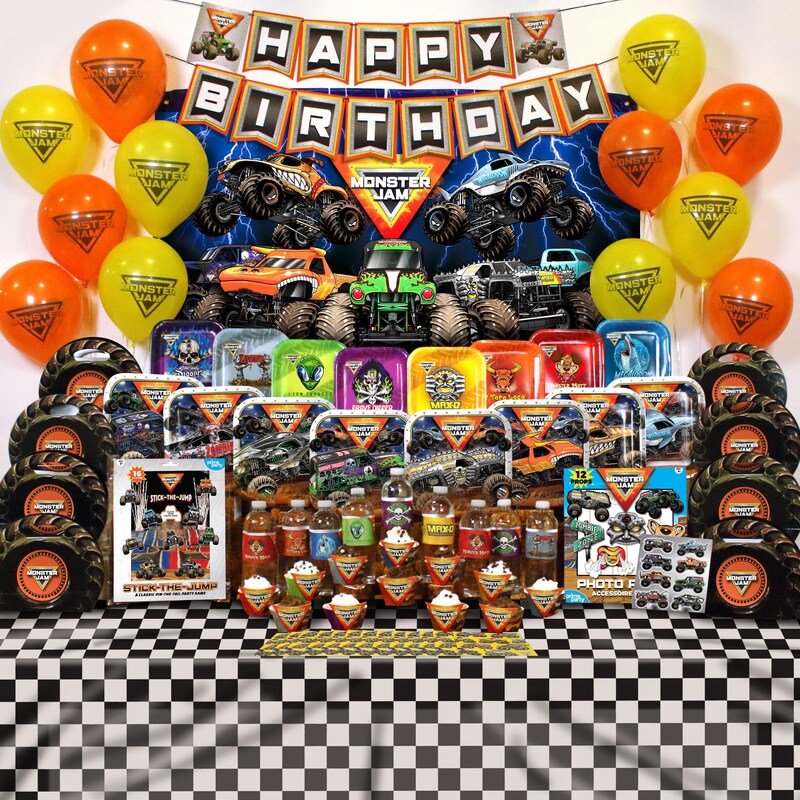 Monster Jam Party Banner - Etsy