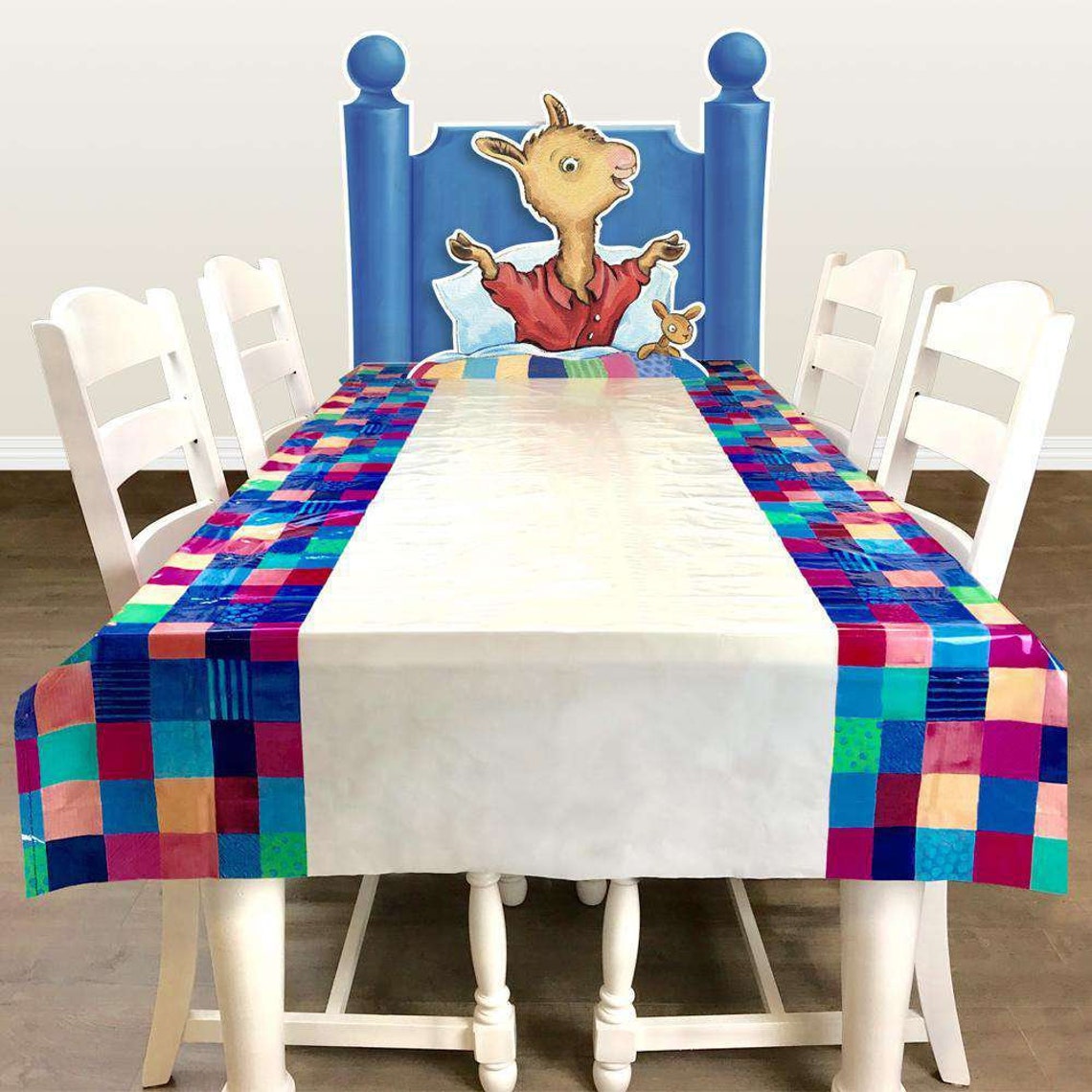 Llama Llama Bed Table Decor Set includes Blue Cardboard - Etsy