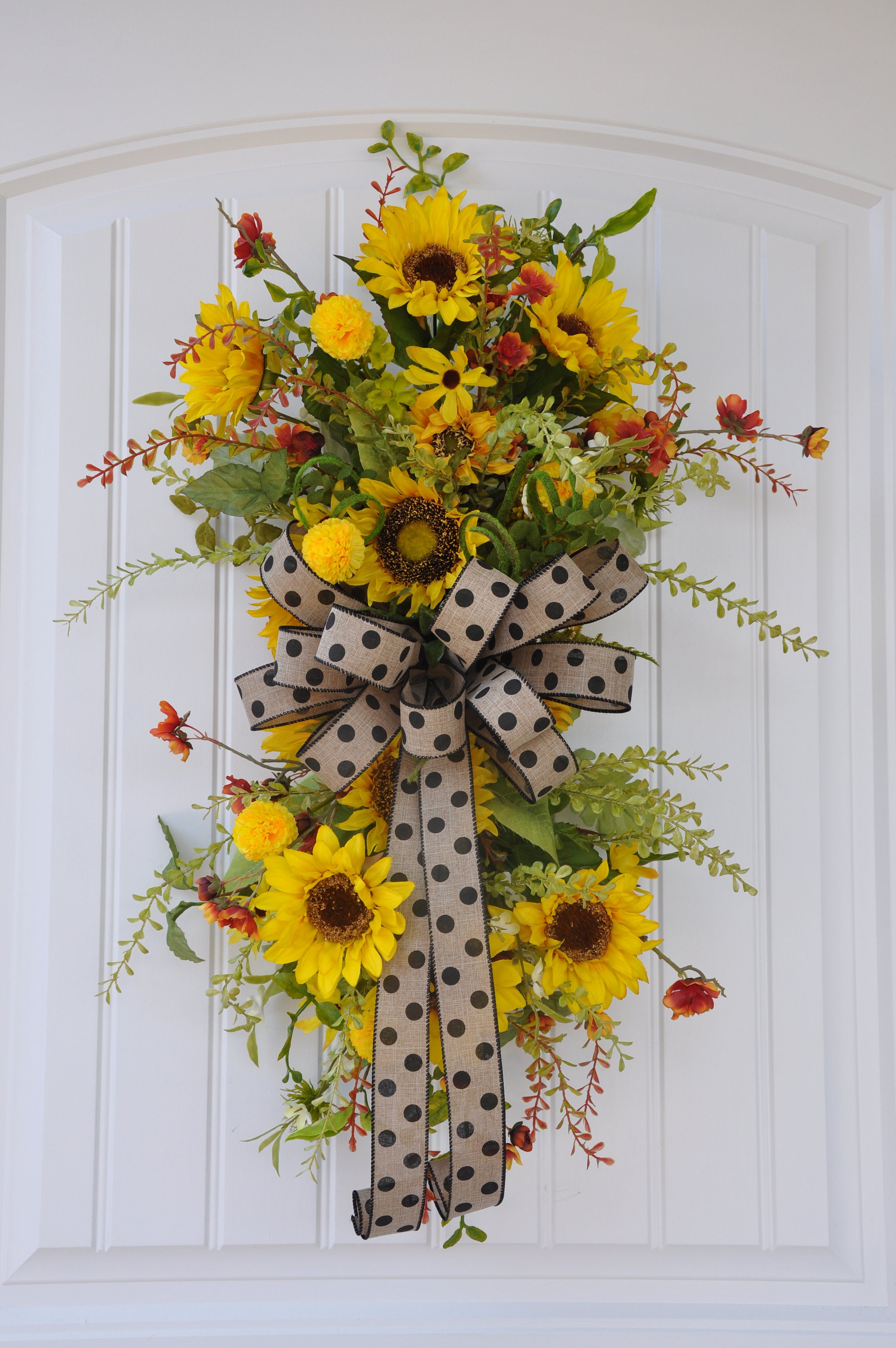 Sunflower Swag, Housewarming Gift, Gift for Mom, Farmhouse Decor ...
