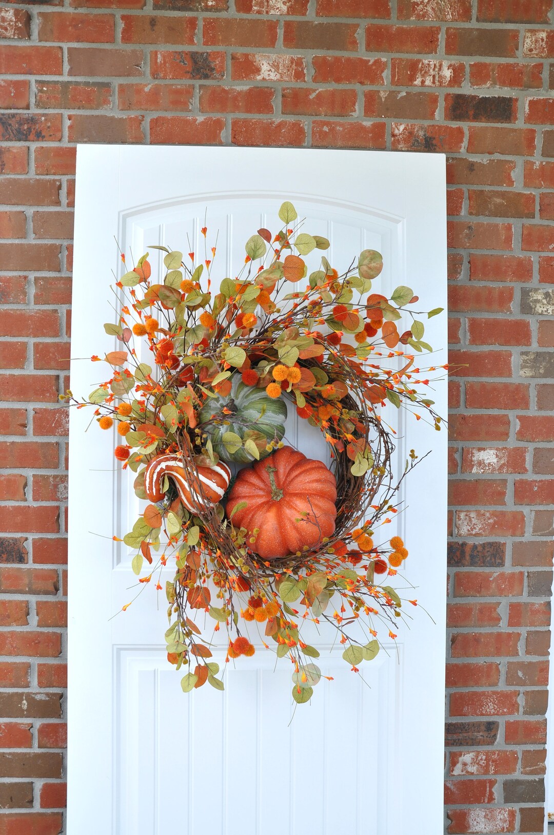 XL Fall Wreath, Autumn Wreath, Pumpkin Wreath, Farmhouse Decor, Gift ...