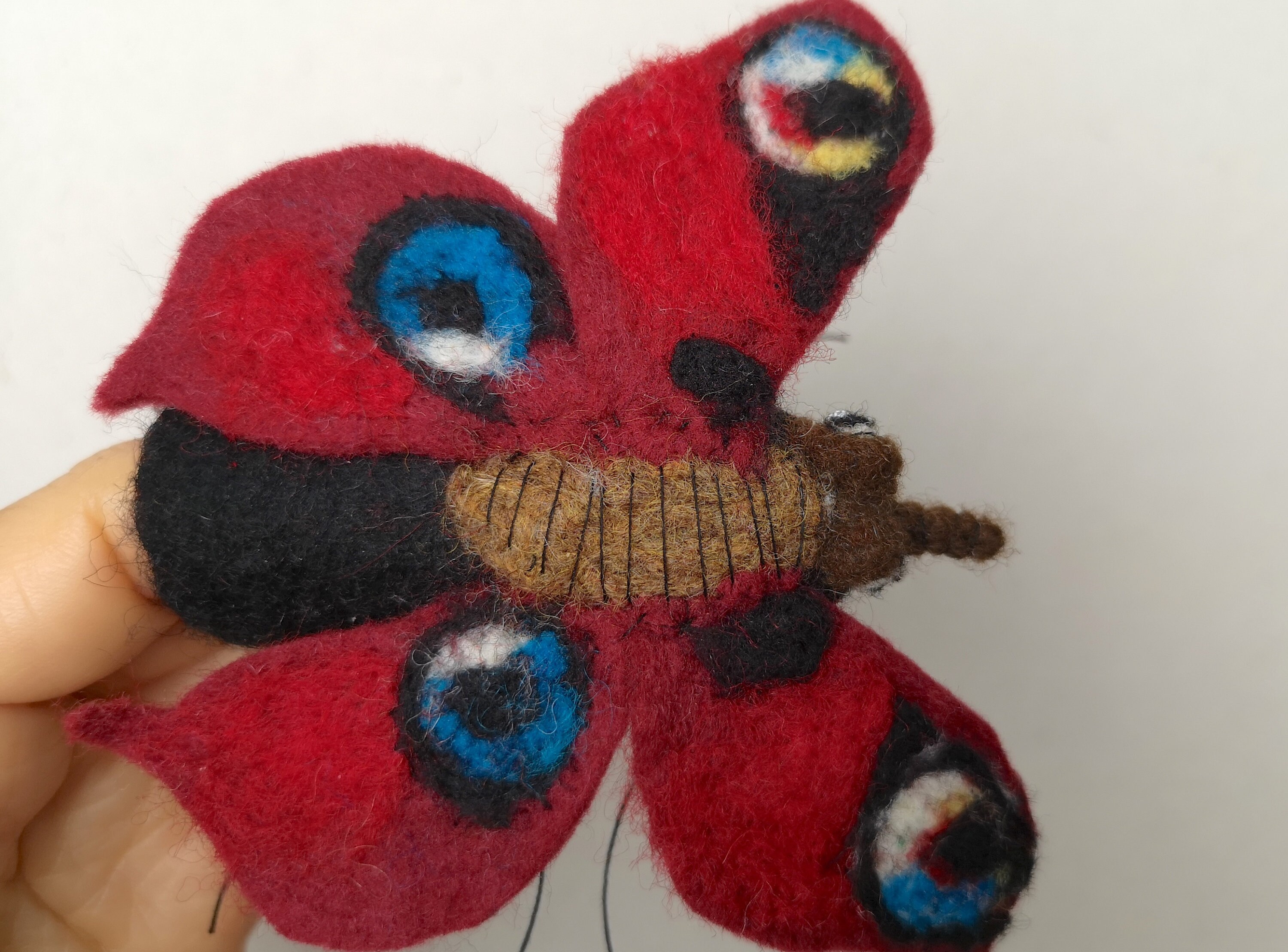 Finger Puppet Peacock Butterfly - Etsy