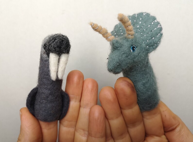 Finger Puppet Grey Walrus | Etsy
