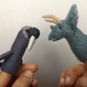 Finger Puppet Grey Walrus - Etsy