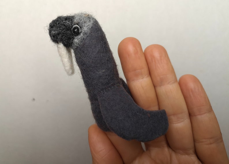 Finger Puppet Grey Walrus - Etsy