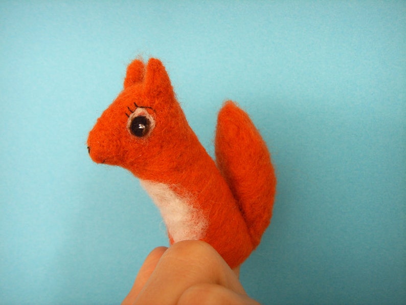 Finger Puppet Squirrel - Etsy