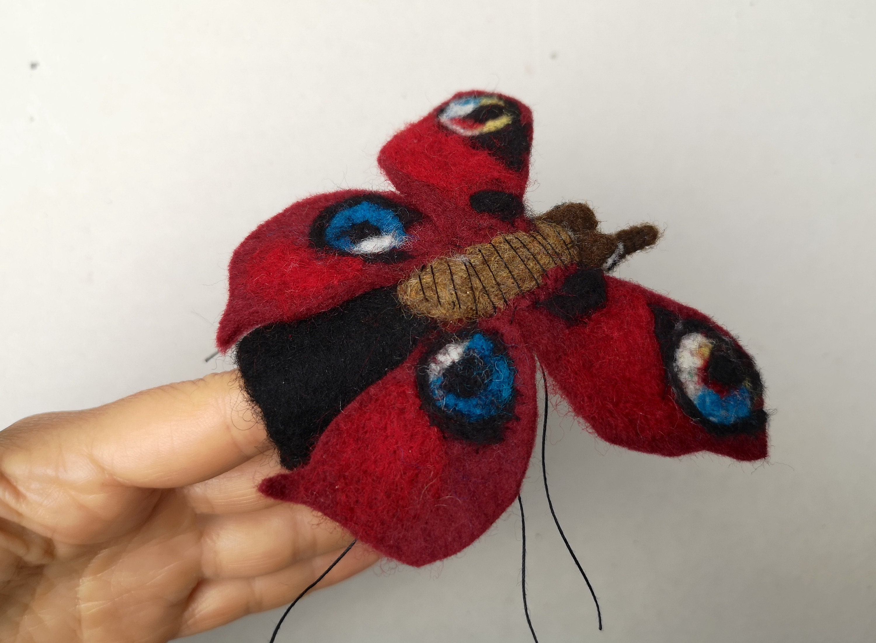 Finger Puppet Peacock Butterfly - Etsy