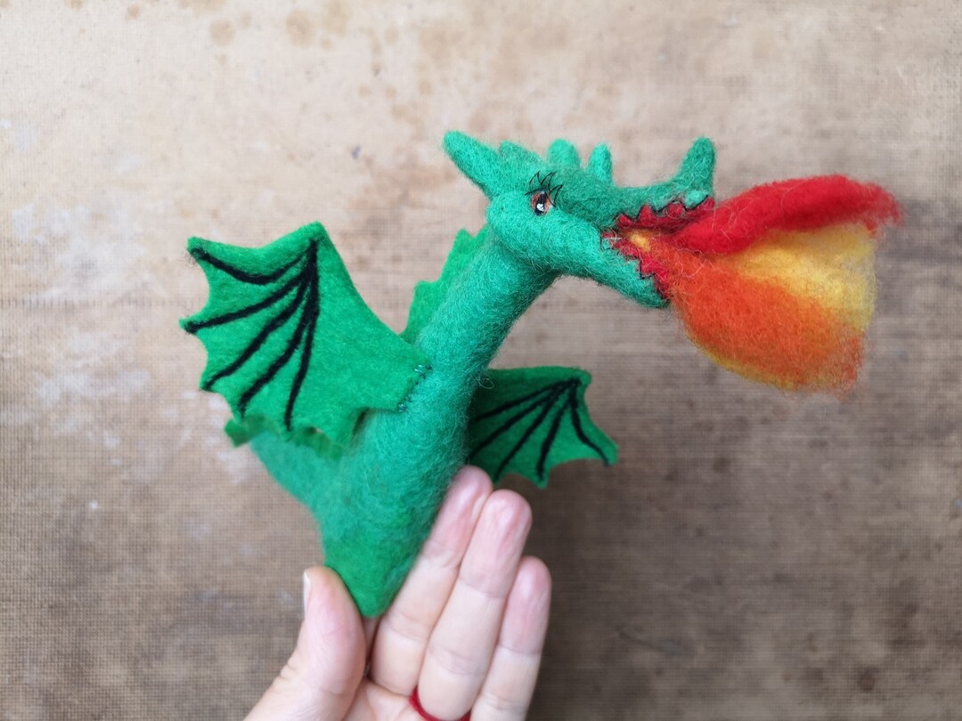 Finger Puppet Fire Breething Dragon - Etsy
