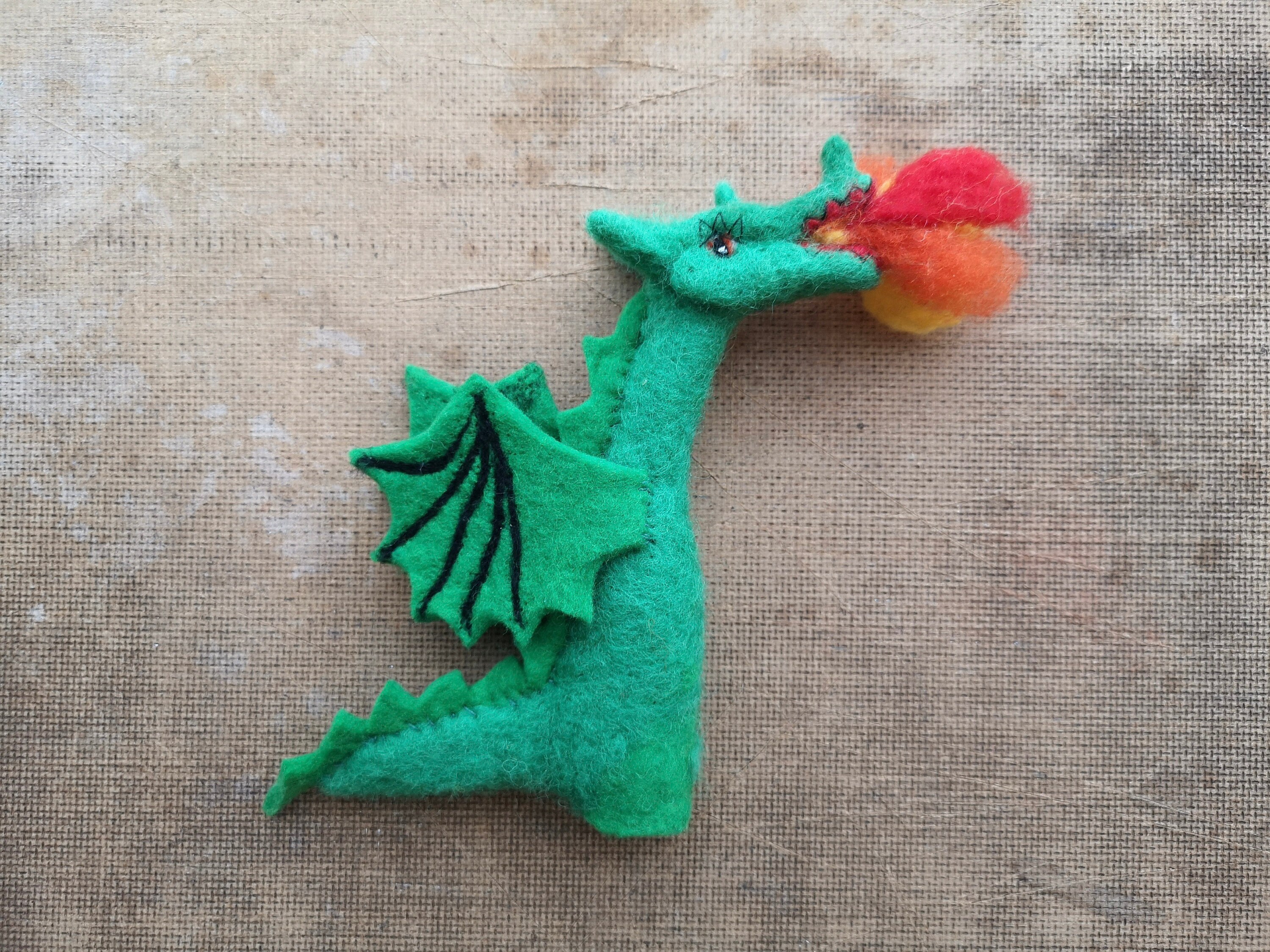 Finger Puppet Fire Breething Dragon - Etsy