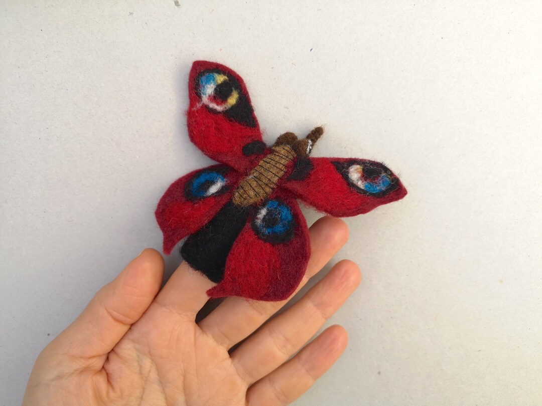 Finger Puppet Peacock Butterfly - Etsy