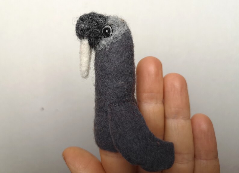 Finger Puppet Grey Walrus | Etsy