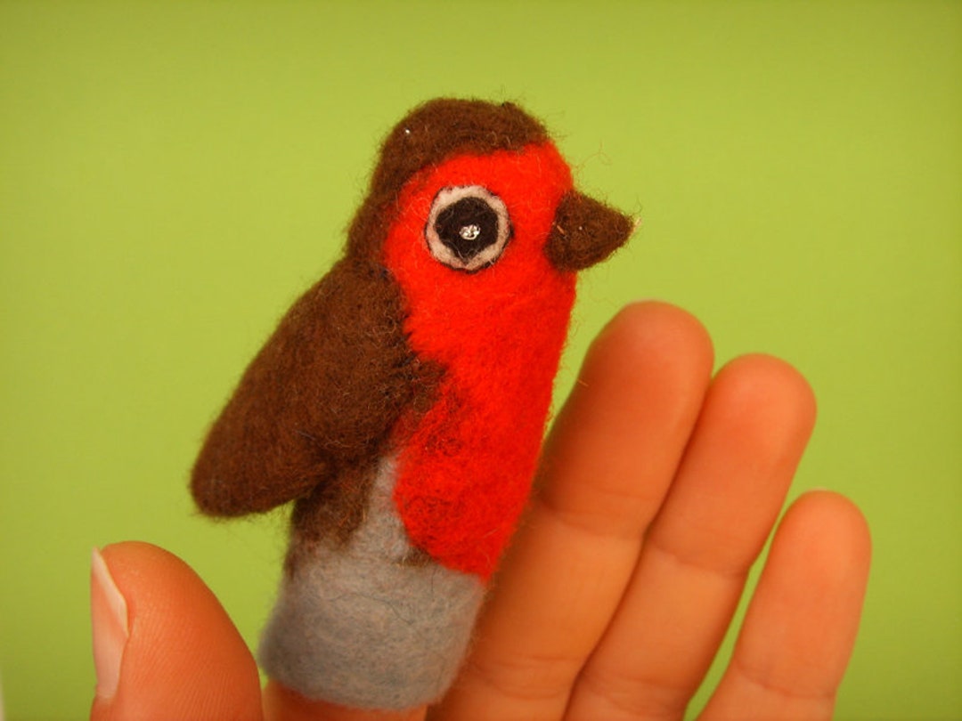 Finger Puppet Robin Redbreast - Etsy UK