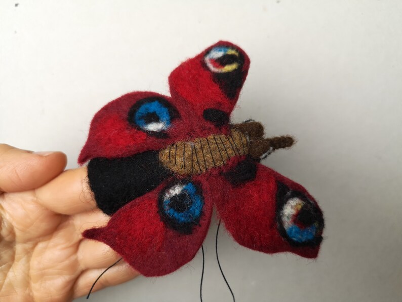 Finger Puppet Peacock Butterfly - Etsy