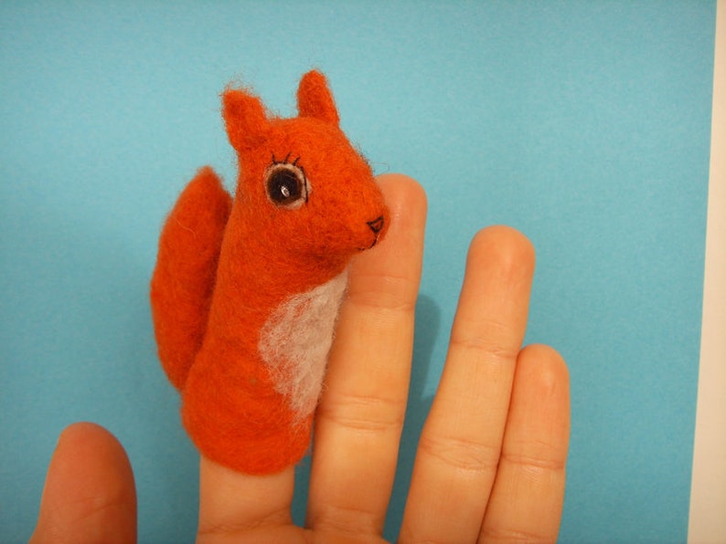 Finger Puppet Squirrel - Etsy