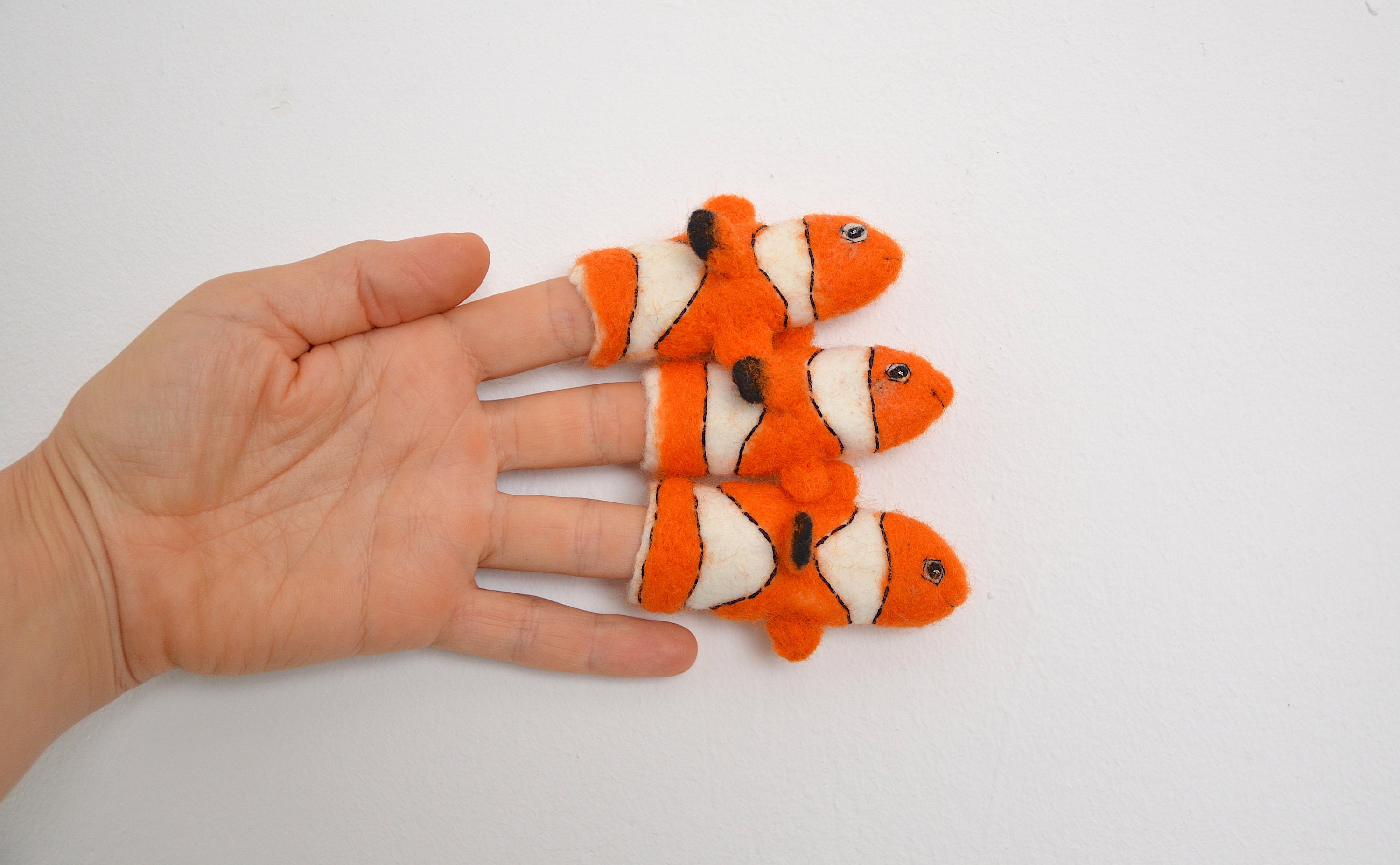 Finger Puppet Clown Fish - Etsy
