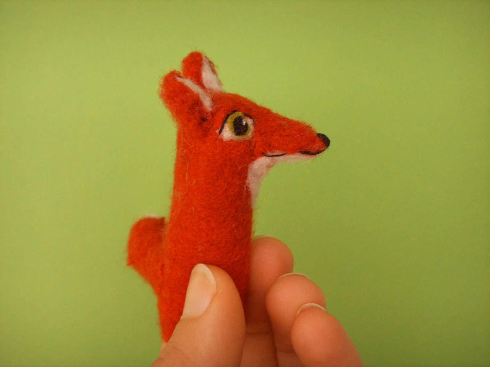 Hand Felted Finger Puppet Fox - Etsy
