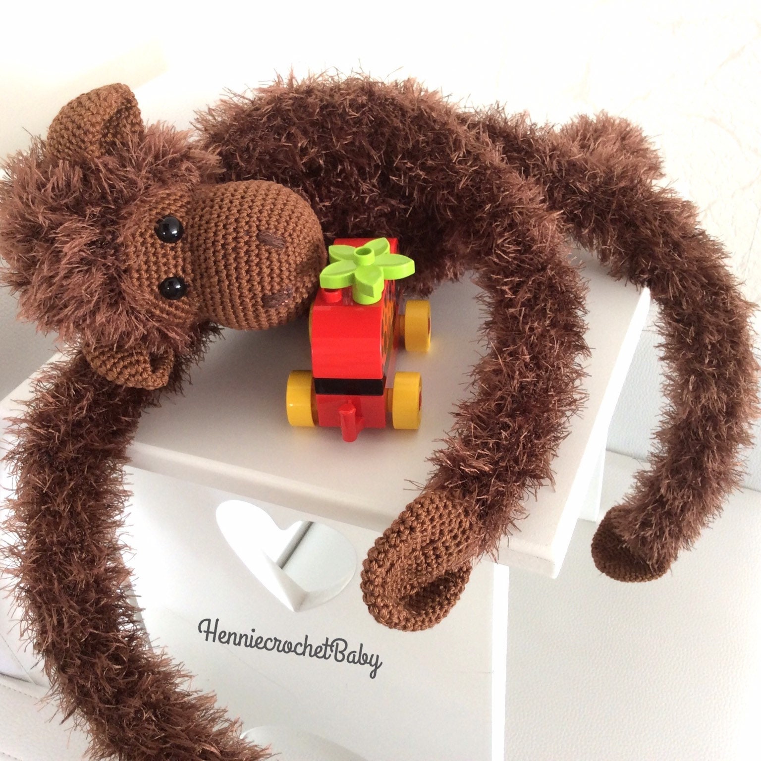 Speelgoed baby kleuter slingeraap gehaakt speelgoed knuffel | Etsy