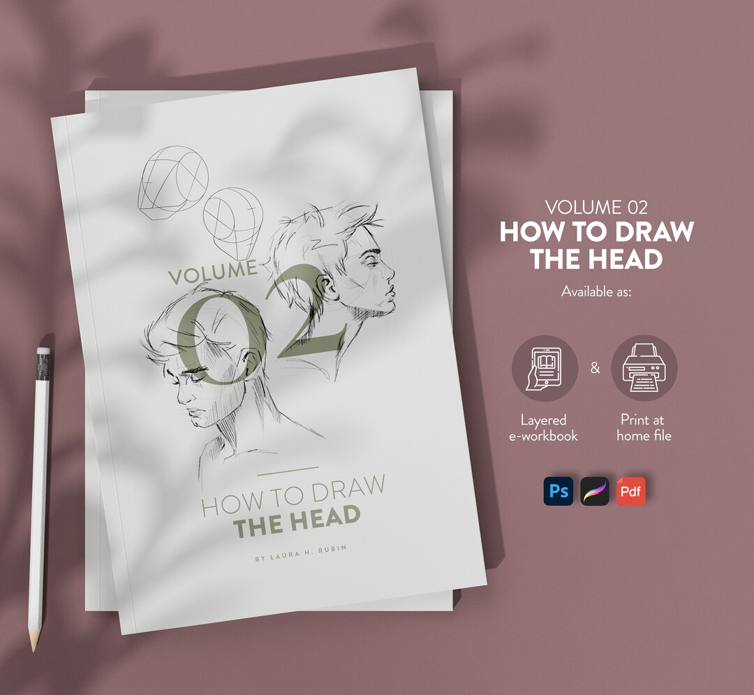 How to Draw the Head | E-workbook Vol. 02 - Etsy