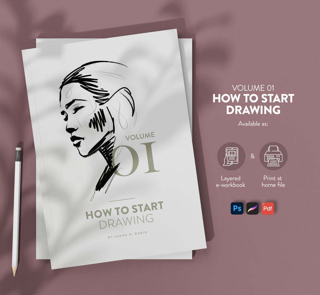 How to Start Drawing | E-workbook Vol. 01 - Etsy
