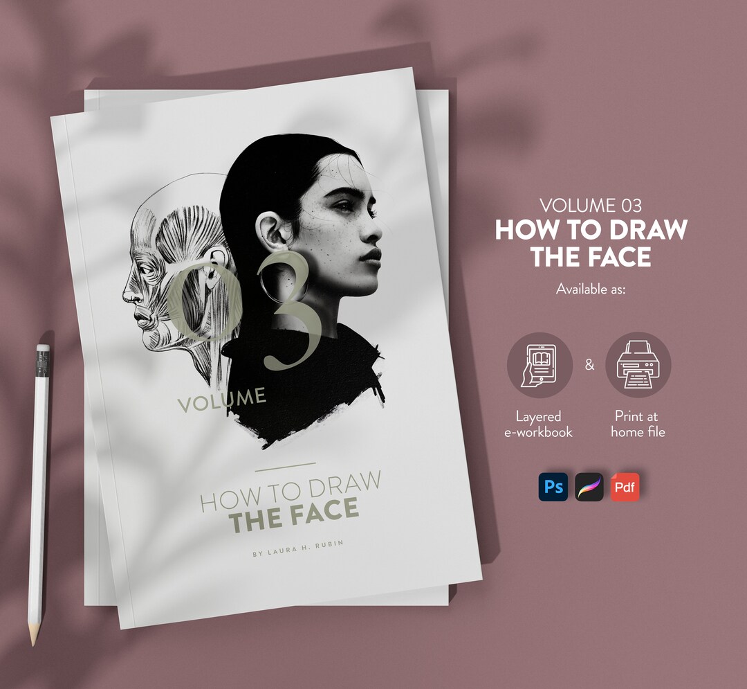 How to Draw the Face | E-workbook Vol. 03 - Etsy