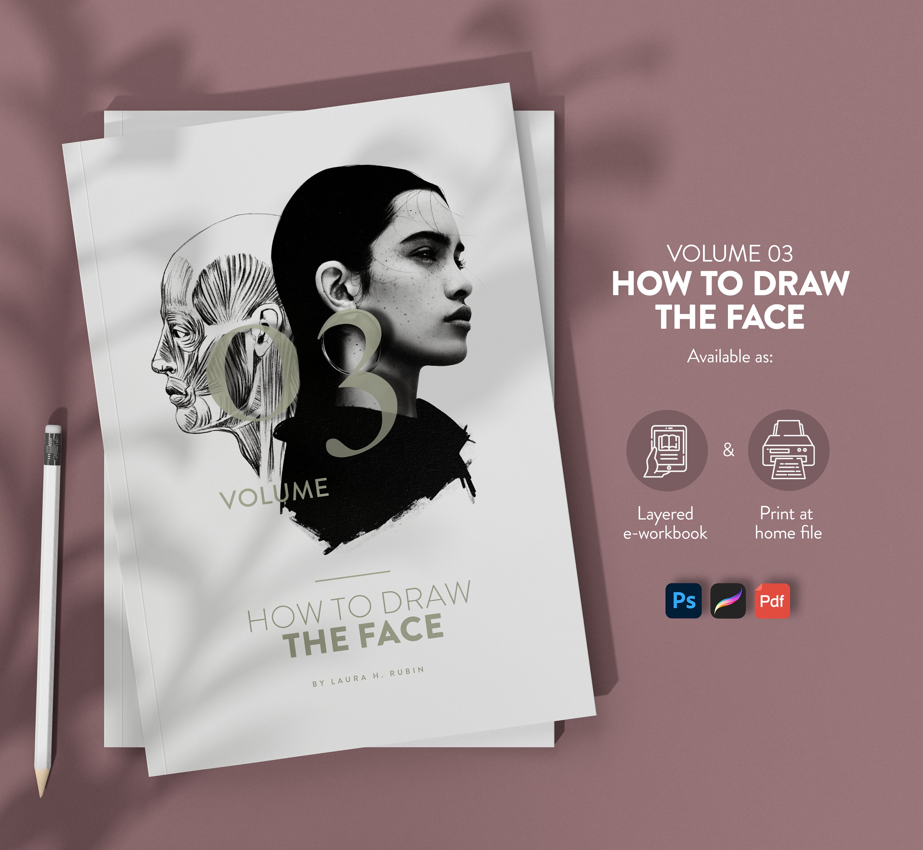 How to Draw the Face | E-workbook Vol. 03 - Etsy