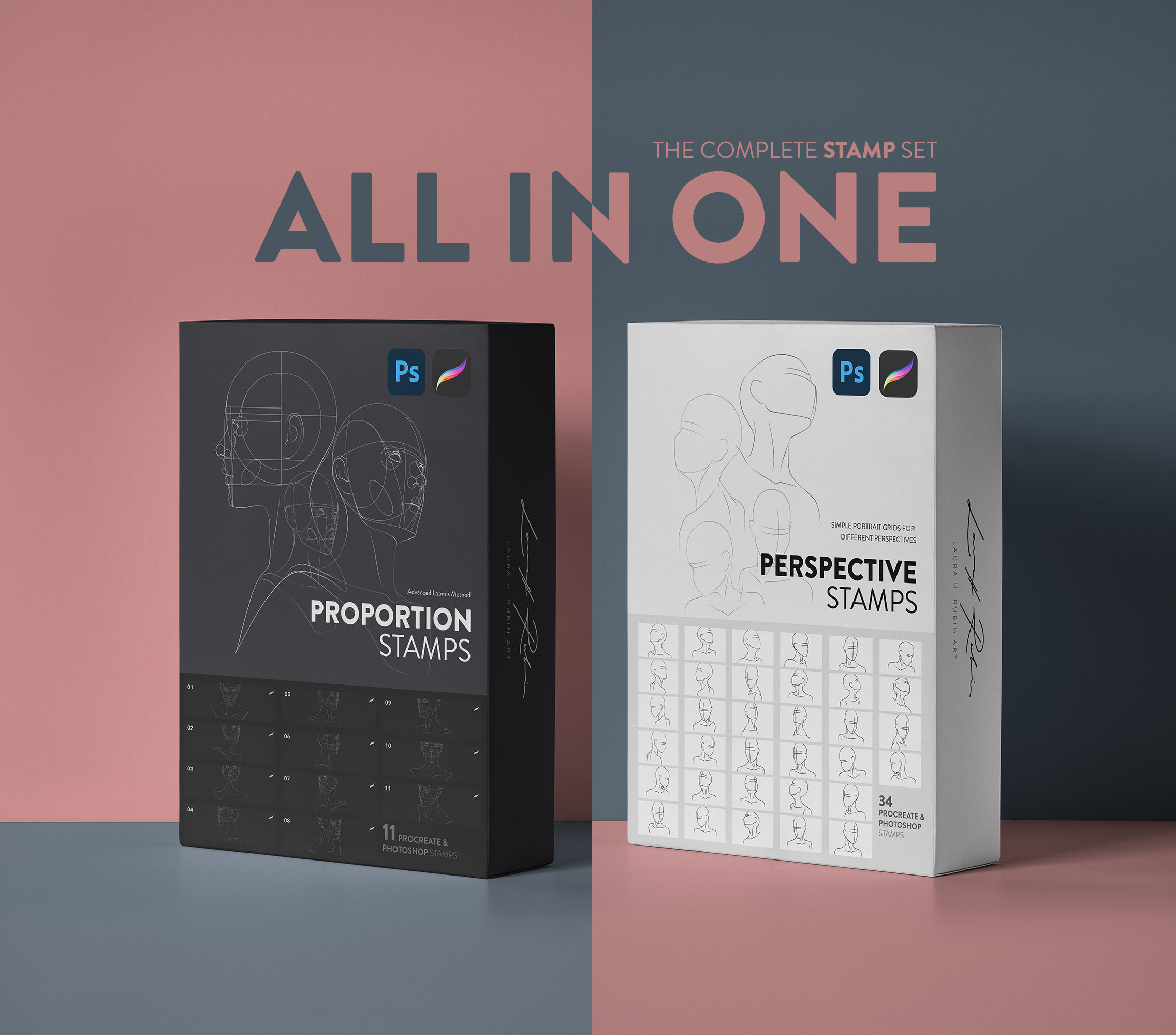 All in One | Proportion & Perspective Stamp Set - Etsy
