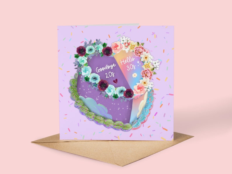 RIP Twenties, 30th Birthday Card, Thirty Birthday Card, Heart Cake Card ...