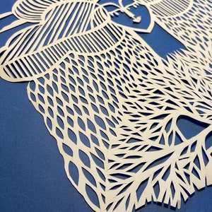 Rain Woman Original Paper Cutting. Handmade Paper Cutting With Feminine ...