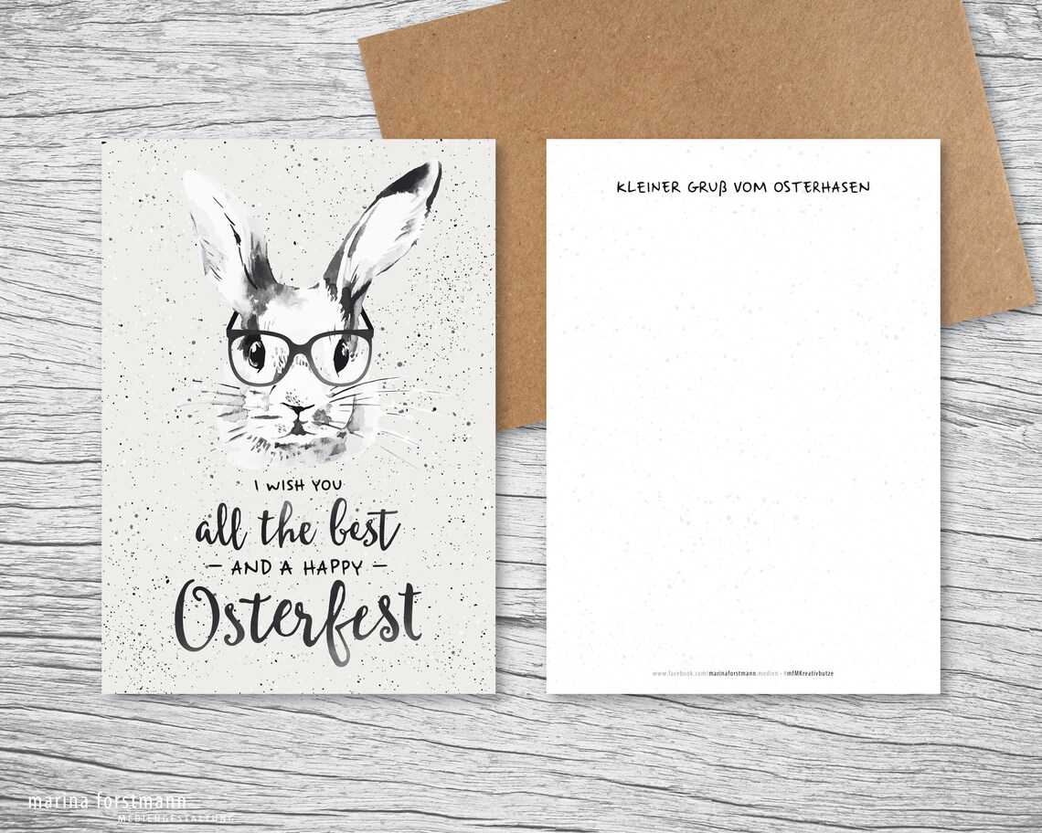 3er-Set Postkarte "Osterfest" - Etsy.de
