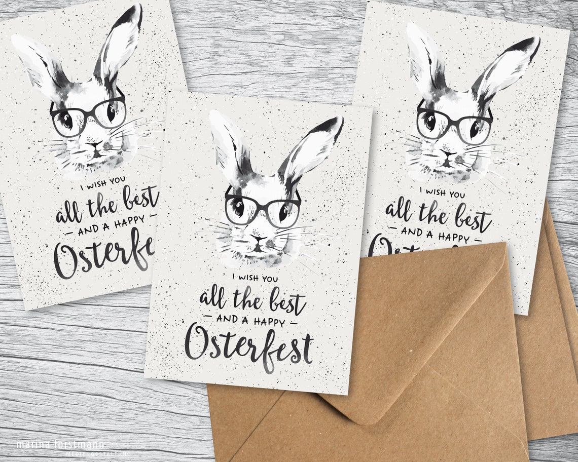 3er-Set Postkarte "Osterfest" - Etsy.de
