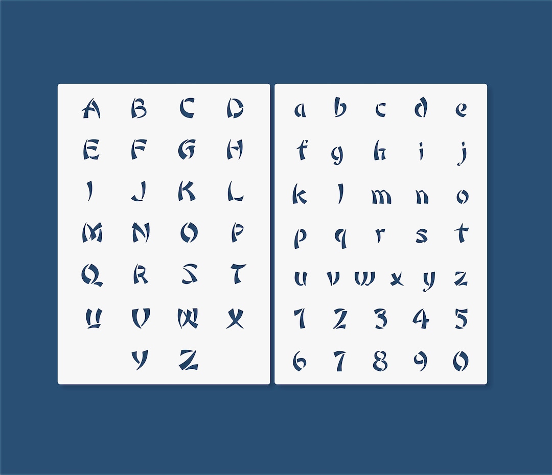 Alphabet Karate Font 2 Cm Two Stencils DIN A4 - Etsy