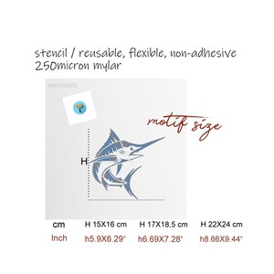 Marlin Swordfish Stencil, Reusable - Etsy