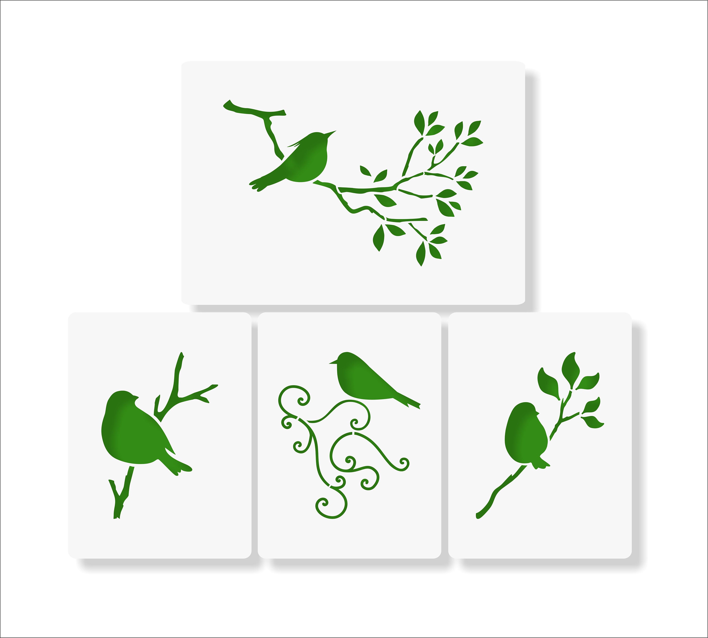 Birds On A Branch Stencil