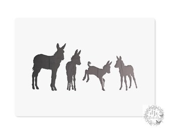 Donkey Stencil Reusable Donkey Stencil Art Stencil DIY Craft Stencil ...