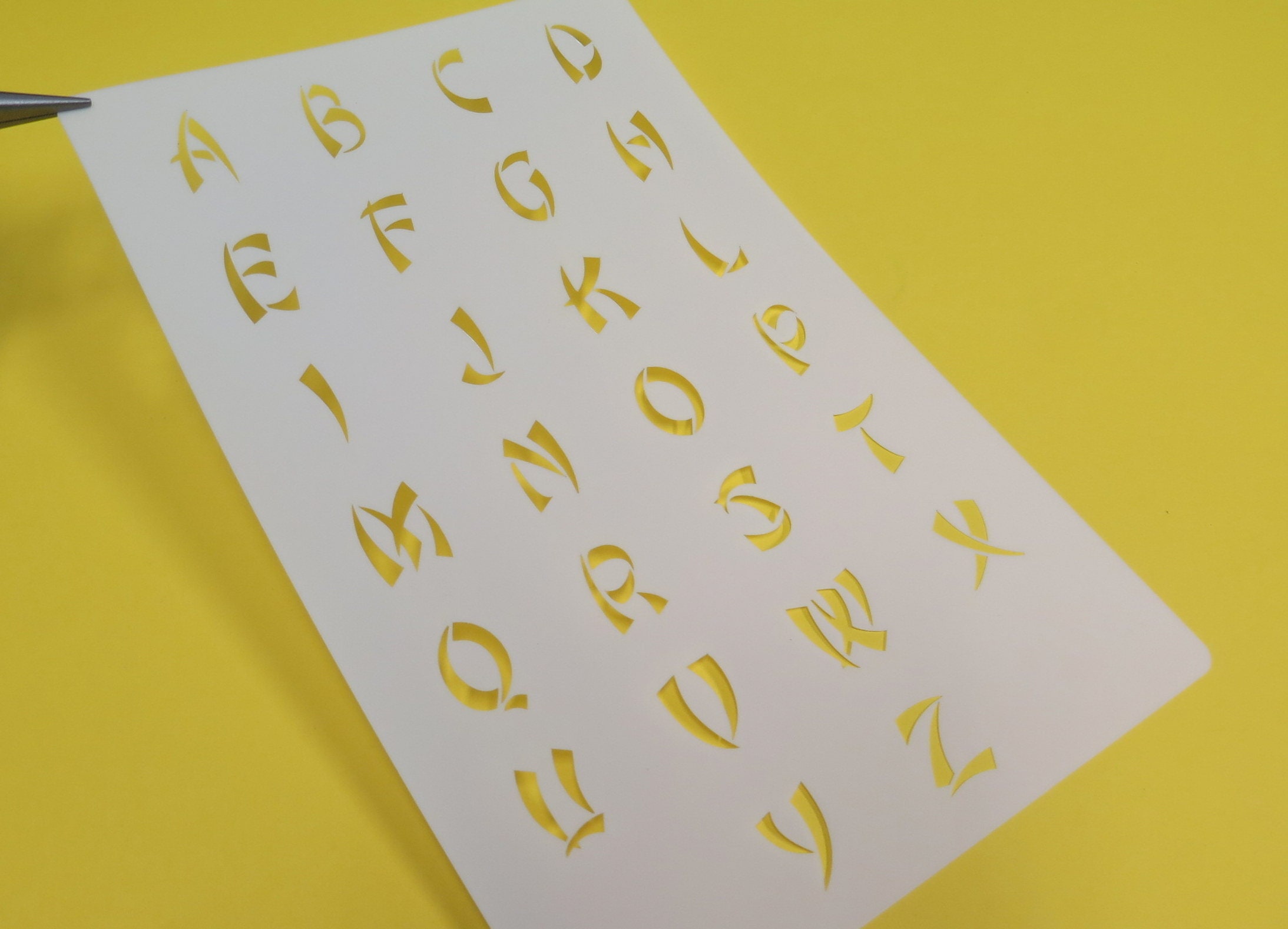 ALPHABET Font Asia A to Z 25mm Stencil A4 - Etsy