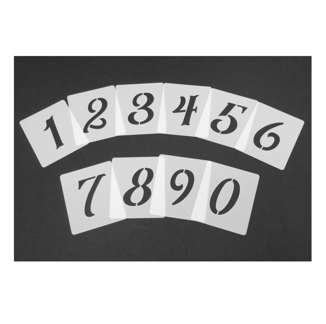 Numbers Zero to Nine 10pack Stencils Reusable 350micron No30 - Etsy