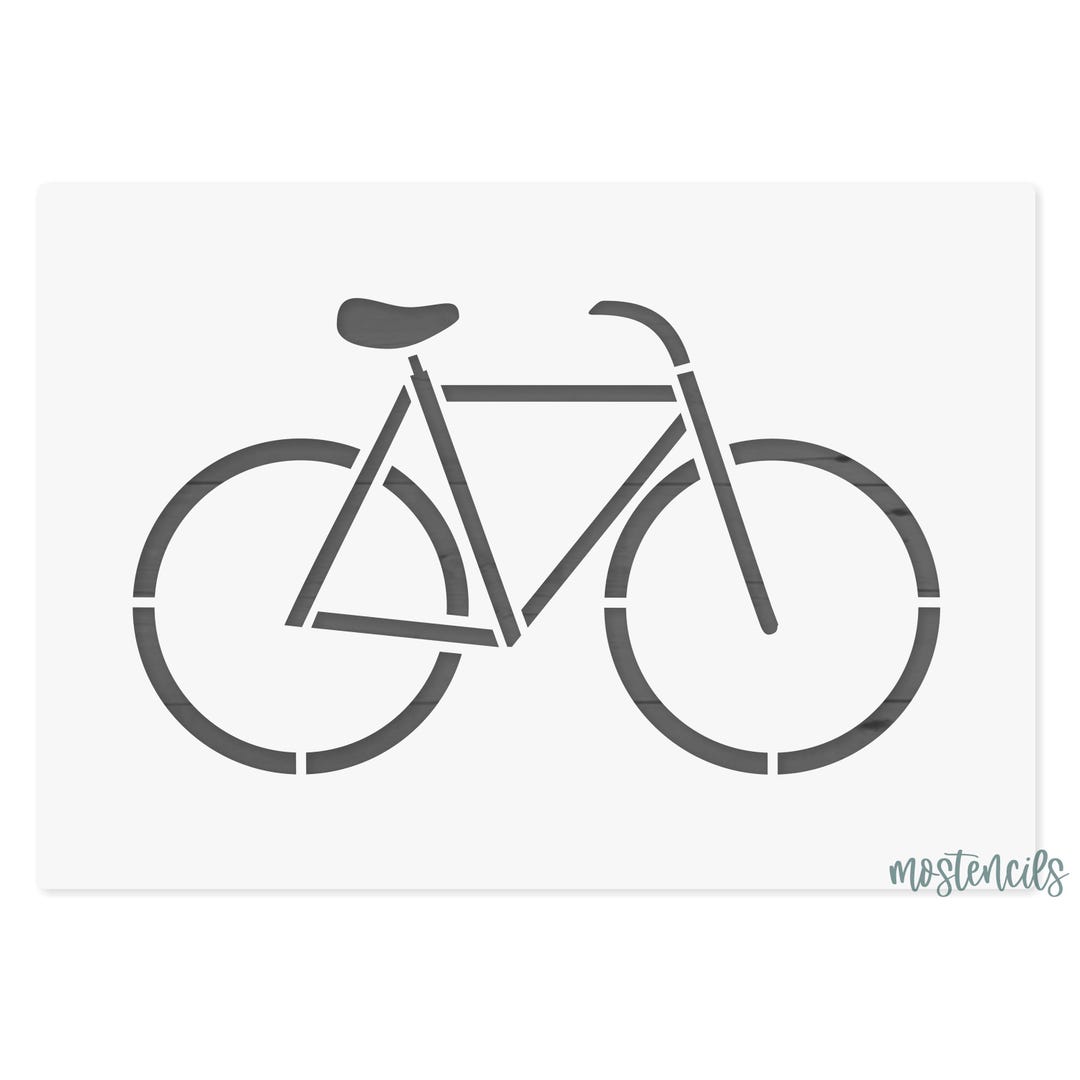 Bicycle Stencil Reusable Motif Size 5.51"x9.44" 14x24cm - Etsy