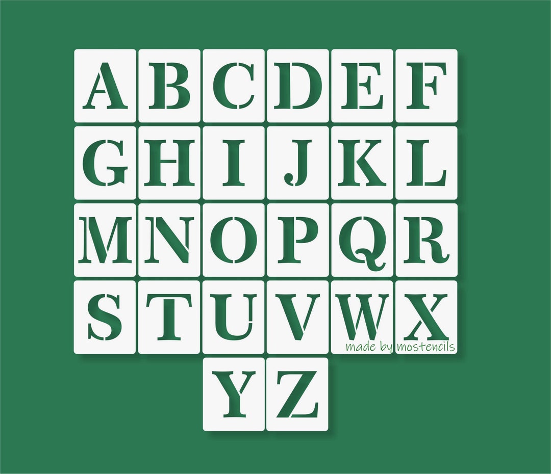 Alphabet A to Z Individual Stencils 350micron Reusable Font 04 - Etsy
