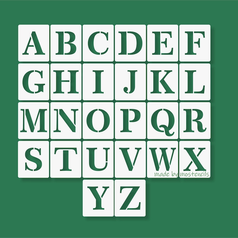 Letter Stencils Large - Etsy
