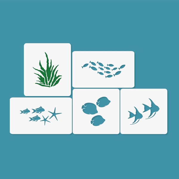 Sea Life Stencils - Etsy