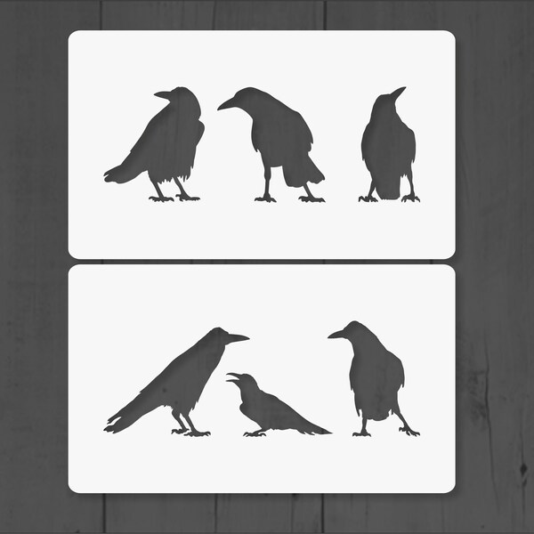 Crow Stencil - Etsy