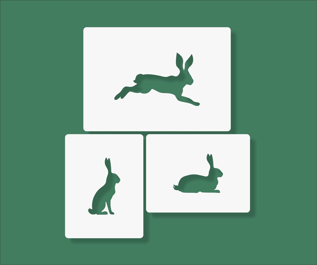 Rabbit Bunny Stencil 3pack - Etsy