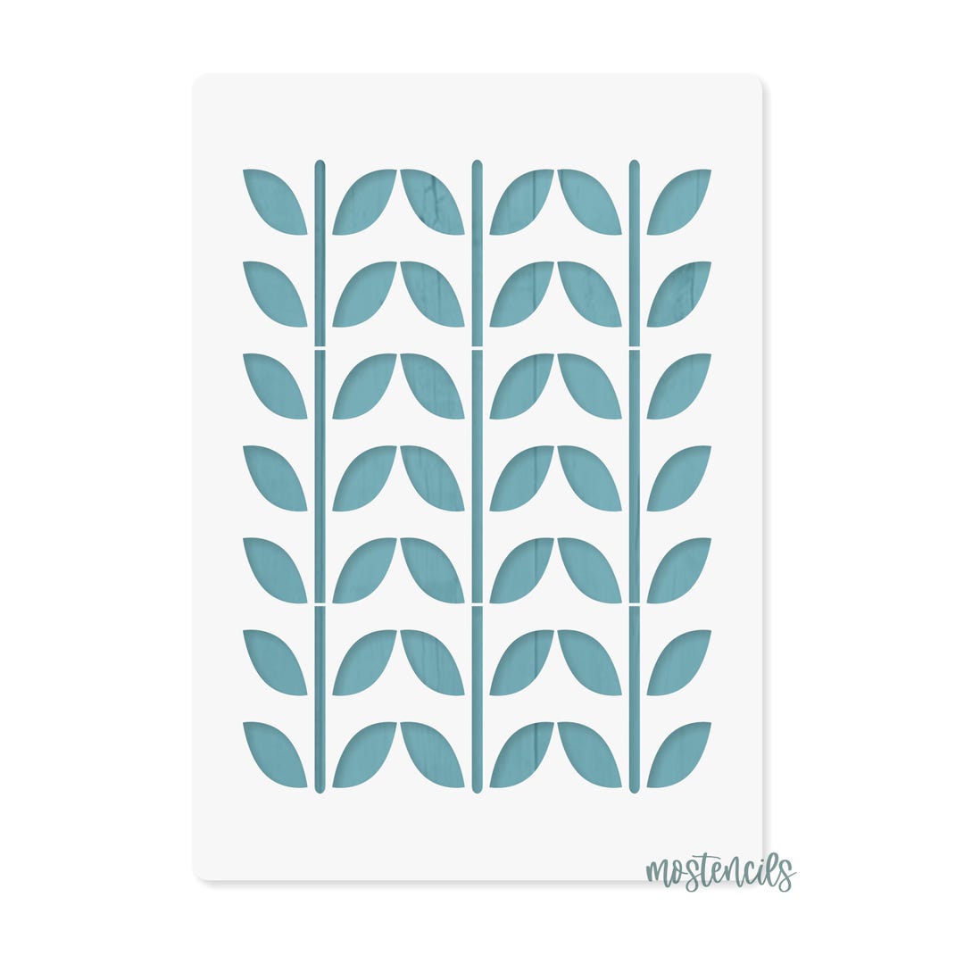 Flower Pattern Stem Stencil Reusable Design Size 23X17 Cm - Etsy