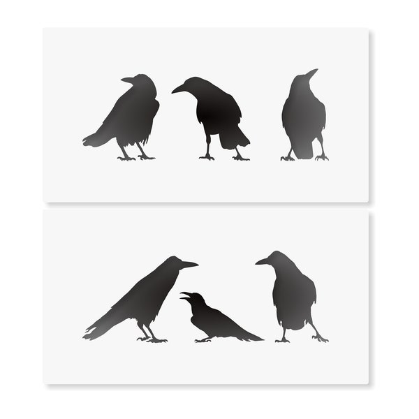 Crow Stencil - Etsy
