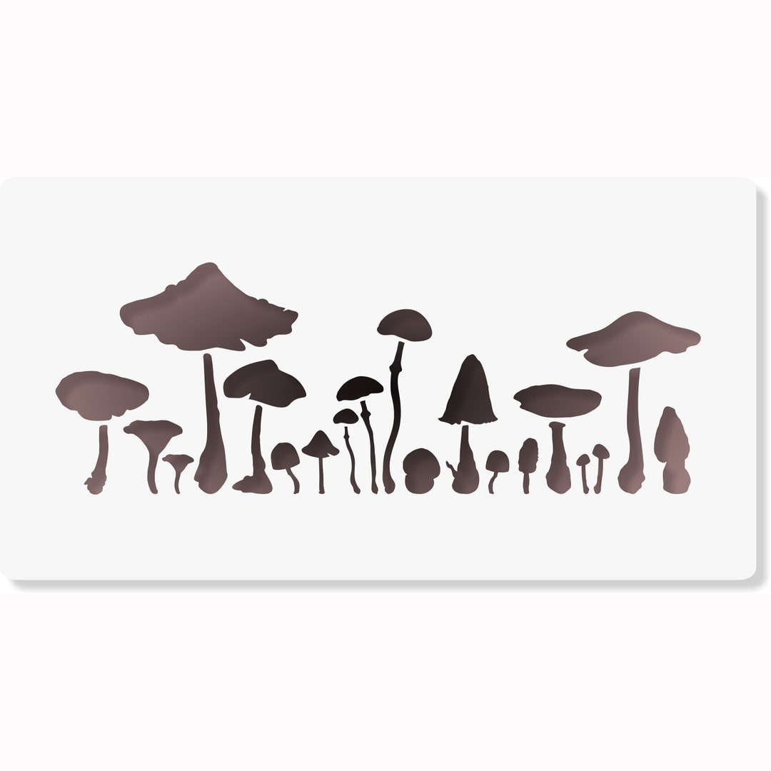 Mushroom Border 02 Stencil Reusable - Etsy