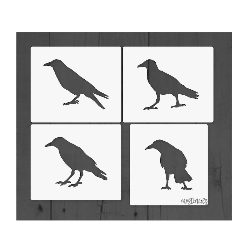 Crow Stencil - Etsy