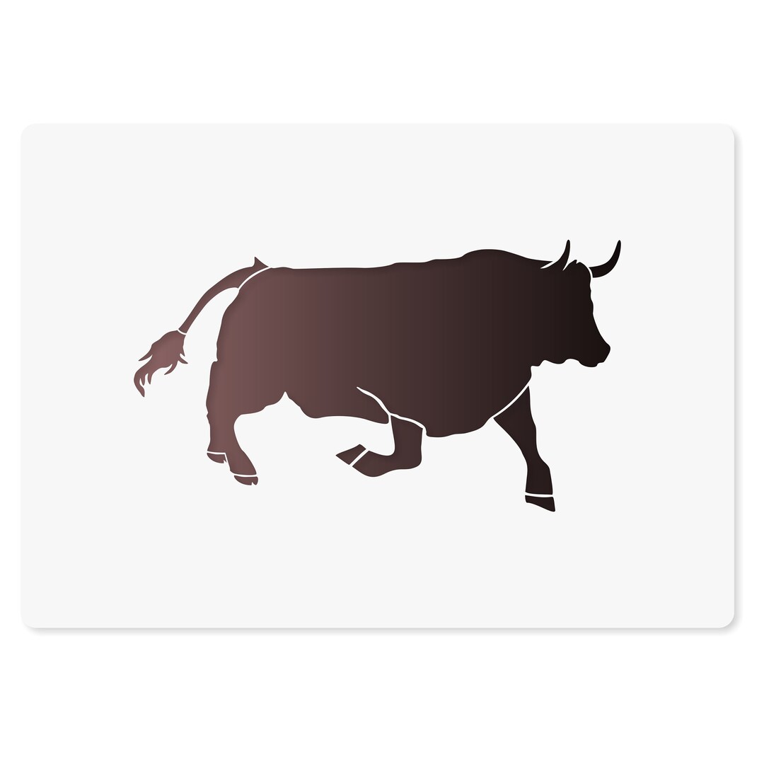 Bull Silhouette Stencil A4, Reusable - Etsy
