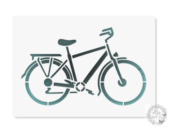 Bicycle Stencil N.1 Girly Bike Stencil, Cyclist Stencil, Biker ...